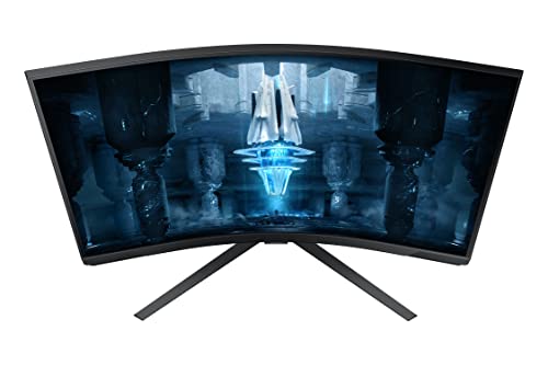 SAMSUNG 32" Odyssey Neo G8 4K UHD 240Hz 1ms G-Sync 1000R Curved Gaming Monitor, Quantum HDR2000, AMD FreeSync Premium Pro, Matte Display, Ultrawide Game View, DisplayPort, Black & White, 2022