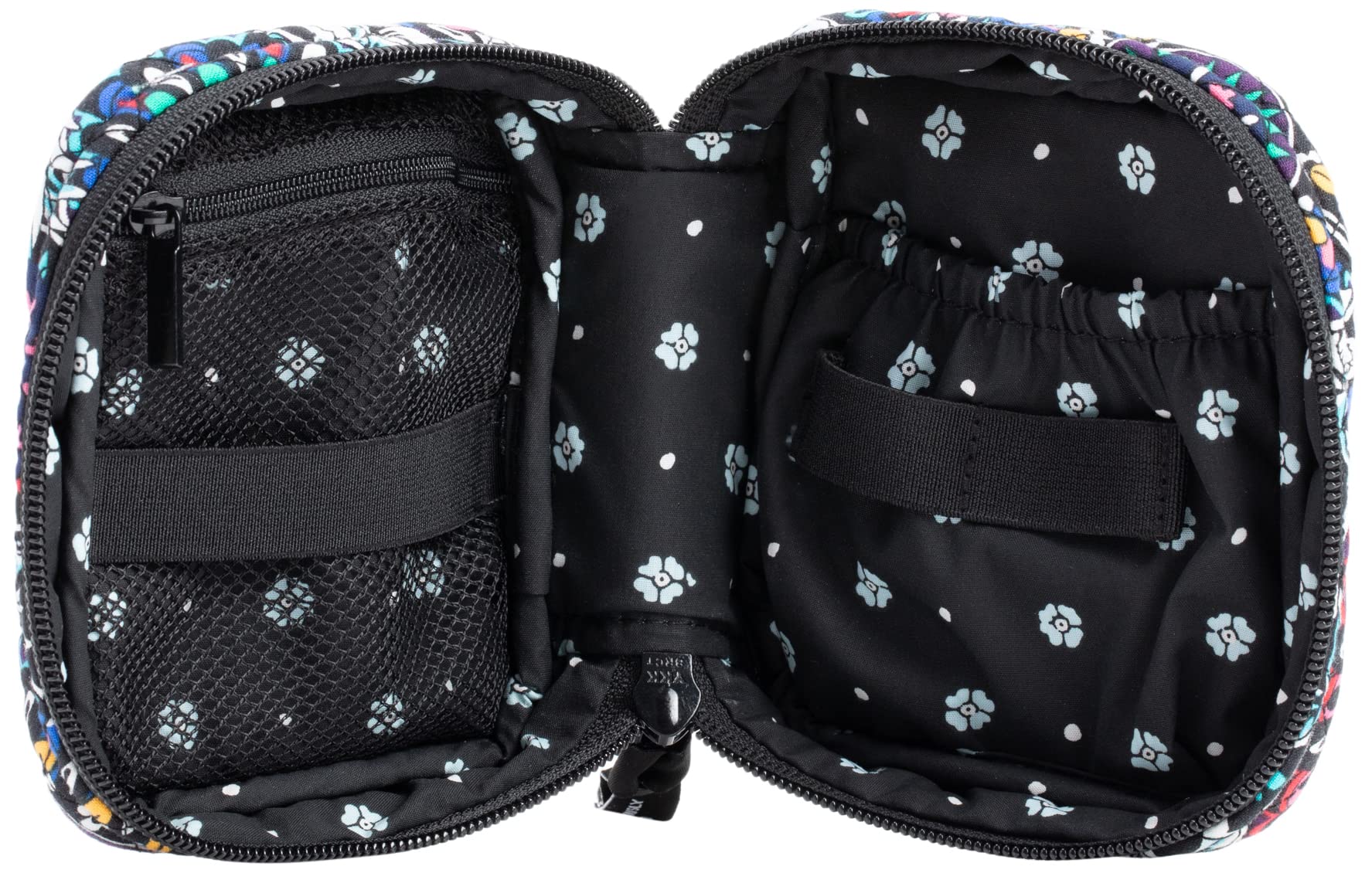 Vera Bradley Women's Cotton Zip-around Mini Tech Organizer Case, Rain Forest Canopy - Recycled Cotton, One Size