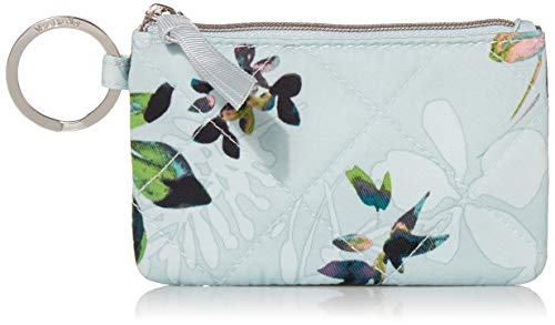 Vera Bradley Women's Performance Twill Zip ID Case Wallet, Seawater Blooms, One Size