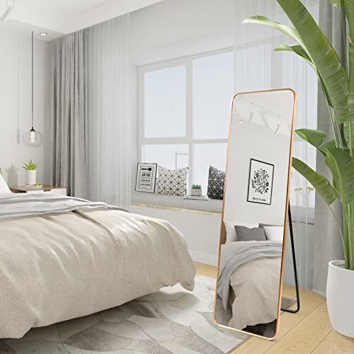 WIFTREY Full Length Mirror 65x24 Floor Standing, Wall Mounted, Leaning, Decorative Bedroom Living Room Standup Wall Full Body Long Hanging Large Size Tall White Frame Mirror