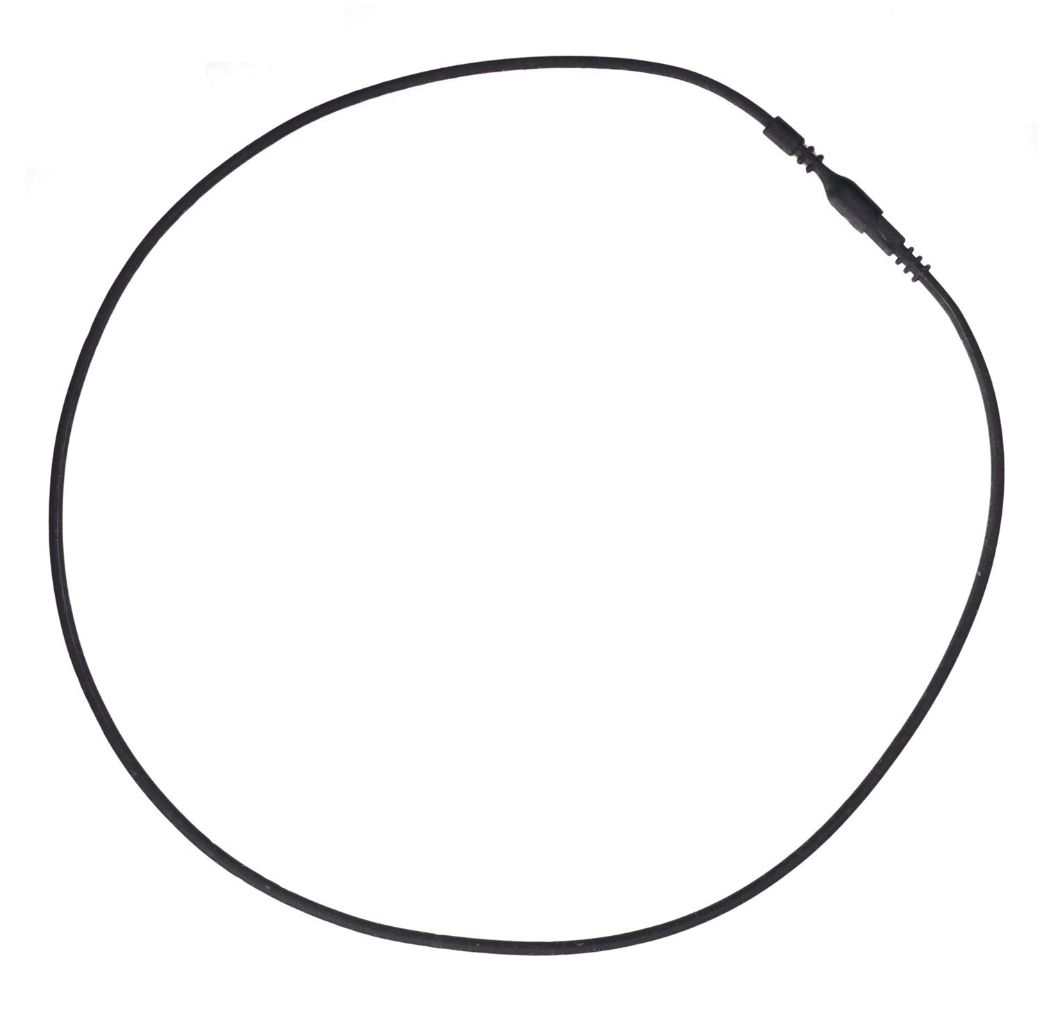 uGems 10 18-inch Black Silicone Rubber Tubing Cord Necklaces with Locking Clasp 2mm