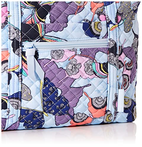 Vera Bradley Women's Cotton Small Vera Tote Bag, Butterfly By - Recycled Cotton, One Size