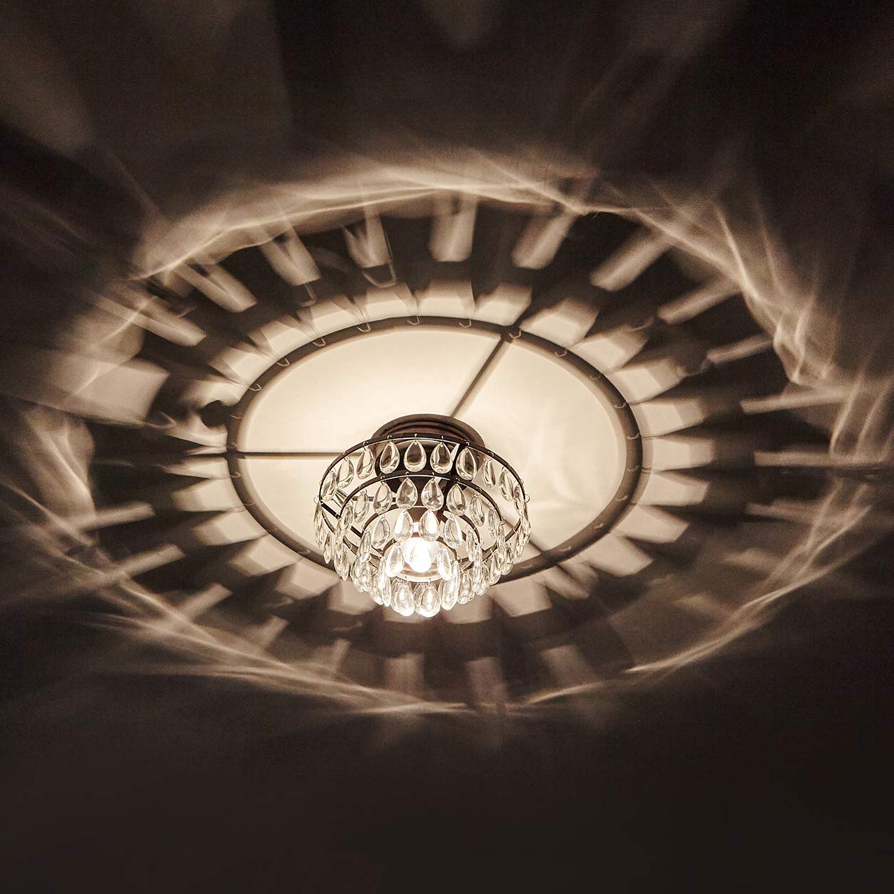 Tayanuc Black Semi Flush Mount Mini Ceiling Lighting Chandelier Fixture, Ceiling Light Fixture for Bathroom Bedroom Hallway Foyer Closet
