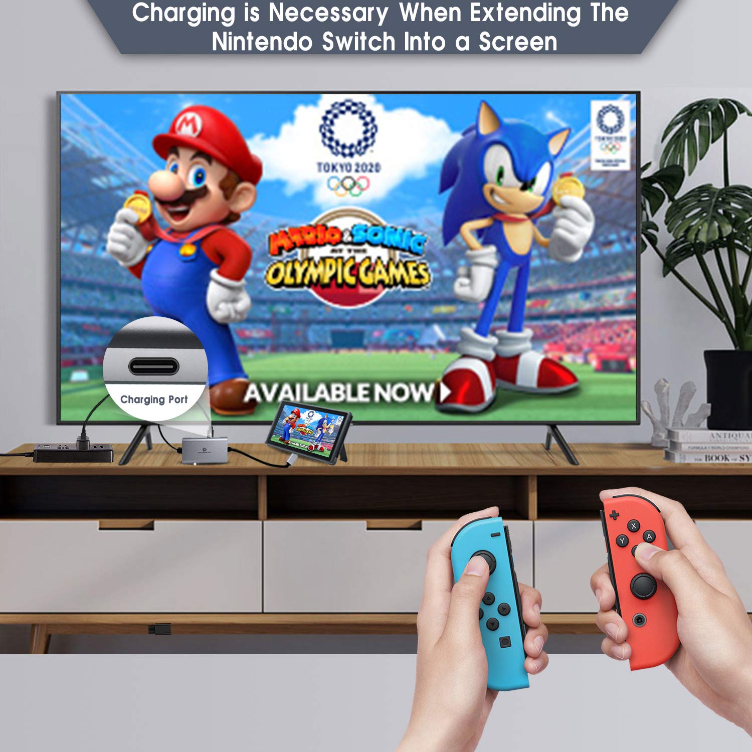 USB C To Dual HDMI Adapter - Dual HD Screen Extend & Mirror Mode - HDMI To USB C Hub with Dual 4K Display & USB 3.0 & 100W PD Compatible with MacBook Pro,Nintendo Switch And More Type C Device JUEYING