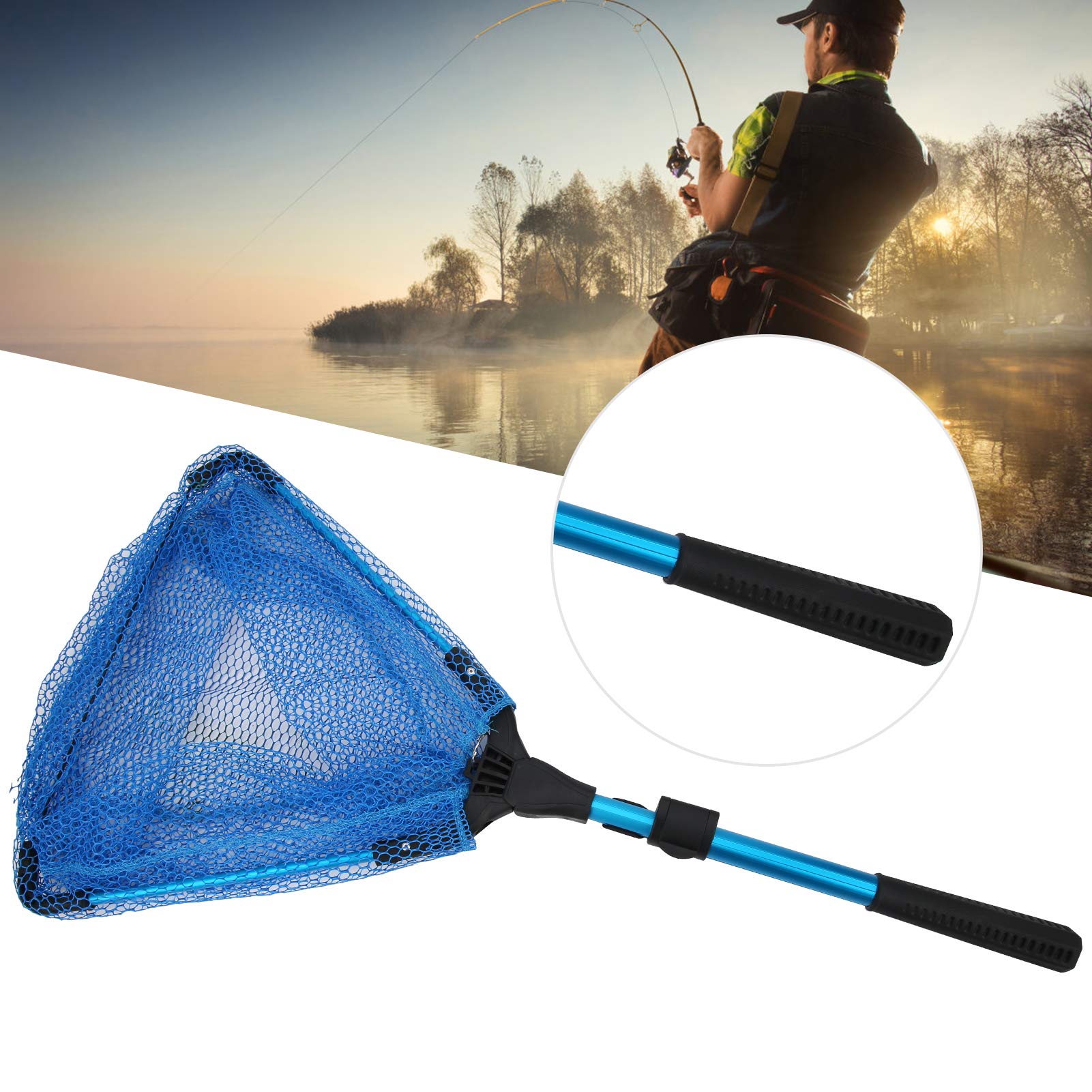 Telescopic Fishing Net, Fishing Net, Compact Size Fast Folding Design ABS Components for Fishing Tools Outdoor Fishing