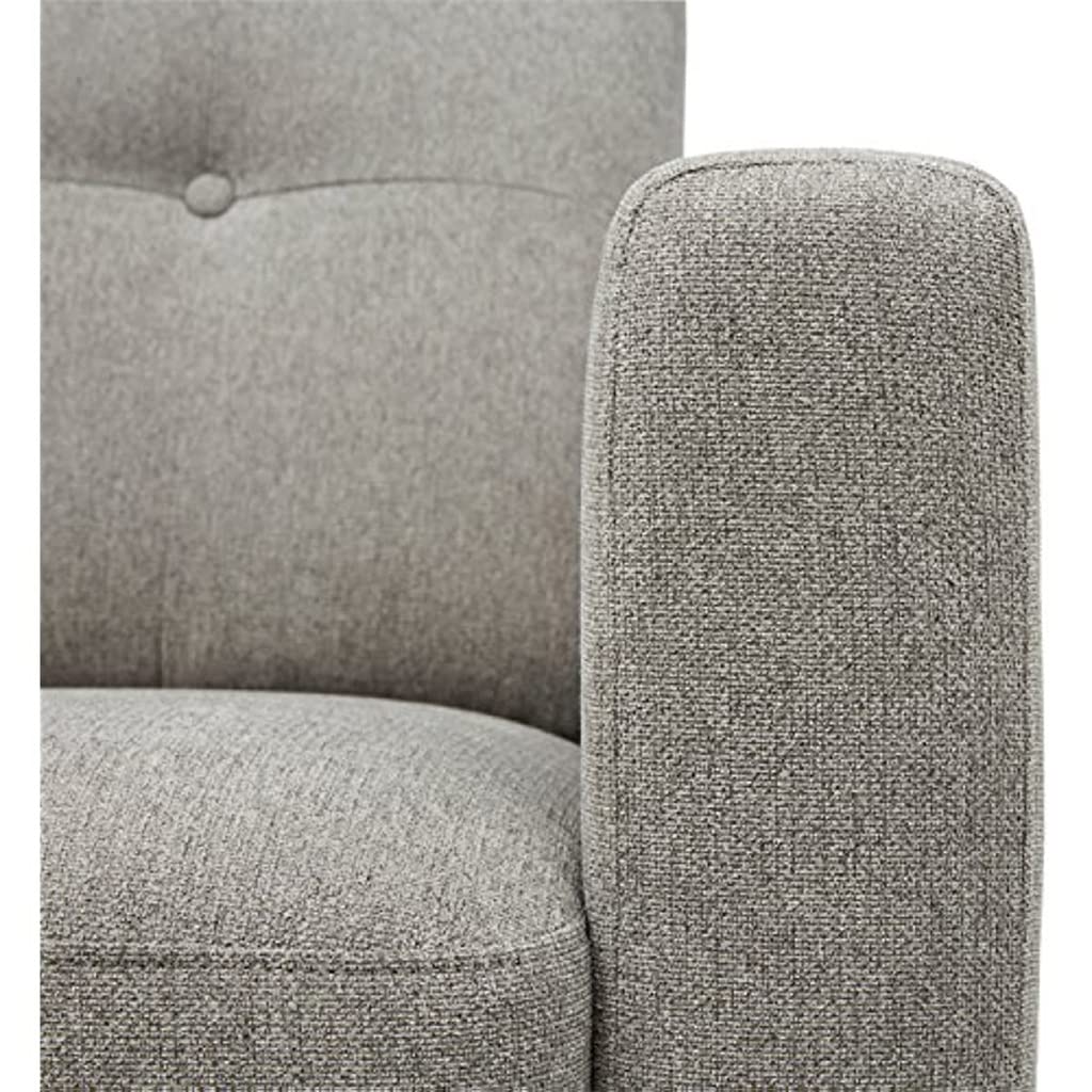 TBGFPO Rivet Mid-Century Sofa Couch, 79.9" W, Pebble Grey