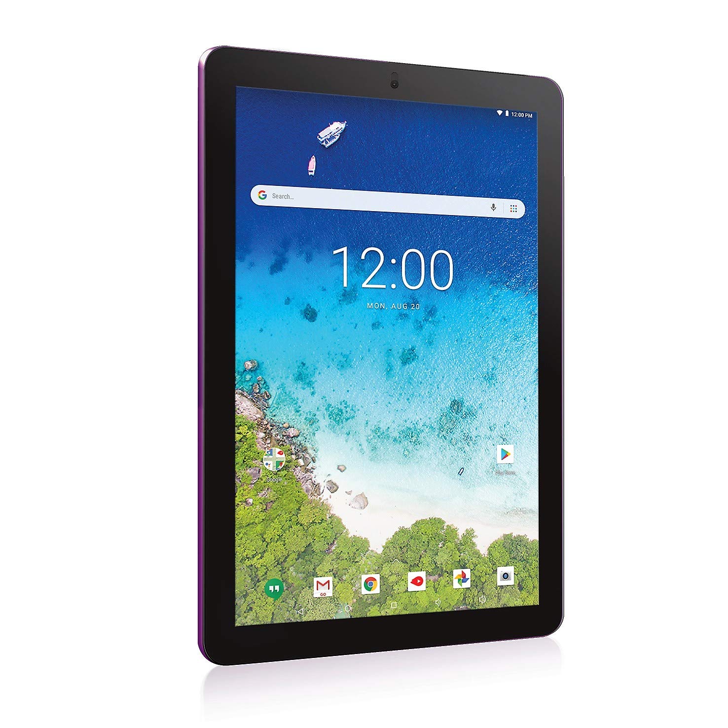 RCA Viking Pro Tablet w/Folio Keyboard 10" Multi-Touch Display, Android (Go Edition), Purple
