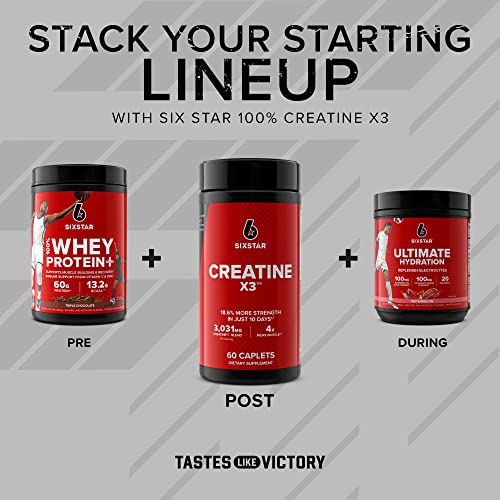 Six Star Creatine Pills Post Workout X3 Creatine Capsules | Creatine Monohydrate Blend | Muscle Recovery & Muscle Builder for Men & Women | Creatine Supplements, 20 Servings