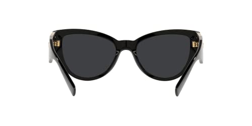Versace Woman Sunglasses Black Frame, Dark Grey Lenses, 55MM