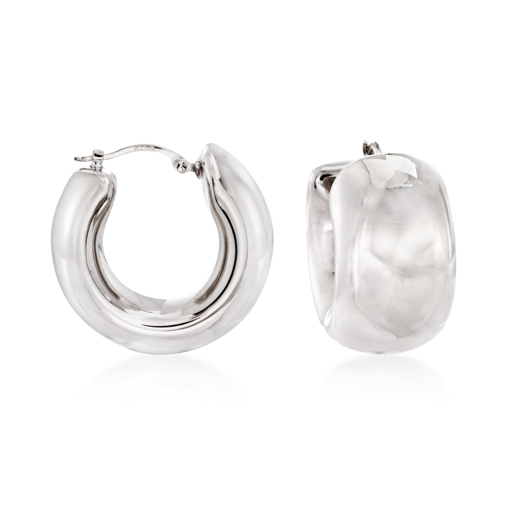 Ross-Simons Sterling Silver Wide Hoop Earrings