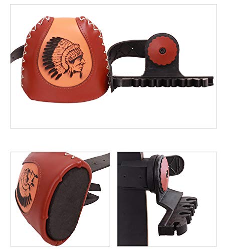 XIXILI Archery Arrow Quiver Longbow Leather Slide-On Quiver Holder 4/6-Arrows,Quick Disconnect Release Lock Mounting Archery Recurve Bow Arrow Case for Outdoor Hunting Shooting (S)