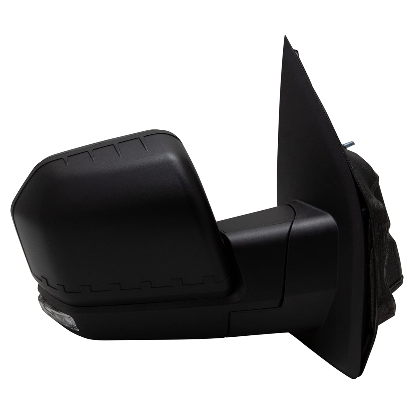 TRQ Mirror Power Heated LED Turn Signal Textured Black RH for F150 with Temp