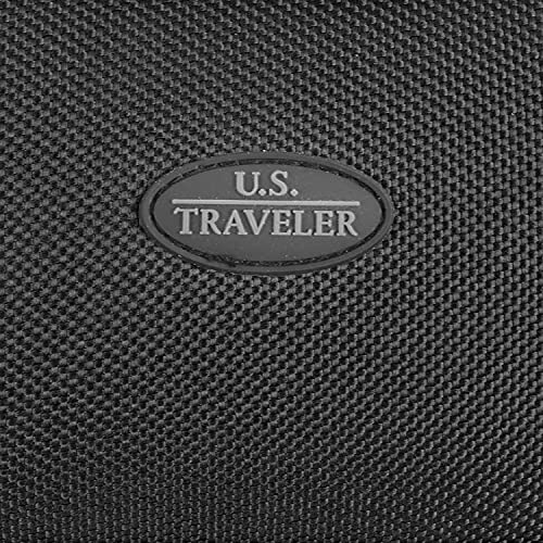 U.S. Traveler Rio Rugged Fabric Expandable Carry-on Luggage Set, Black, 2 Wheel, Set of 2