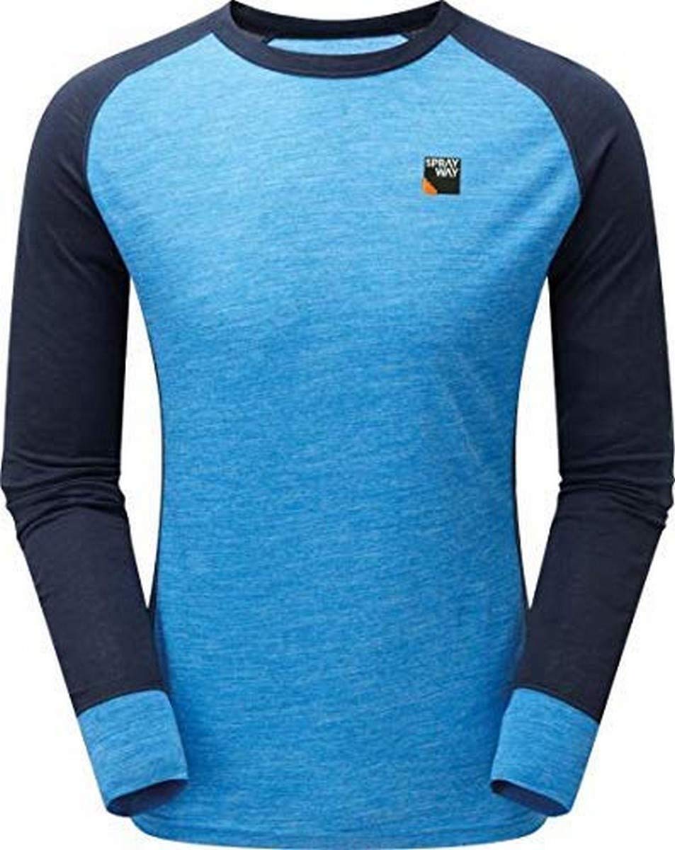 Sprayway Mens Roola Crew, Skydiver/Blazer, Large
