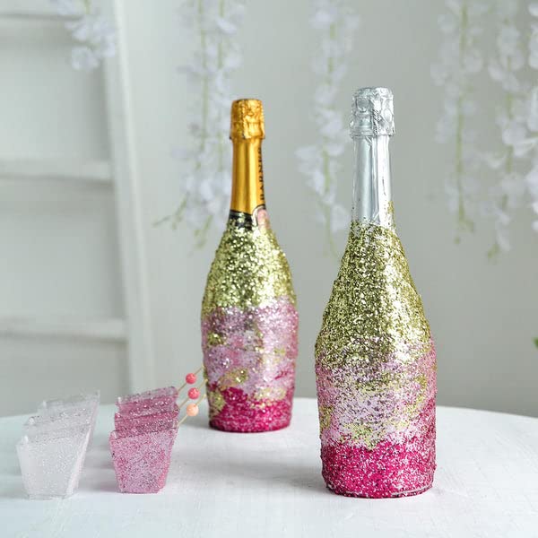 Tableclothsfactory Extra Fine Bottle Glitter Wholesale for Wedding Party Event Table Centerpieces Decoration Arts and Crafts - Hot Pink