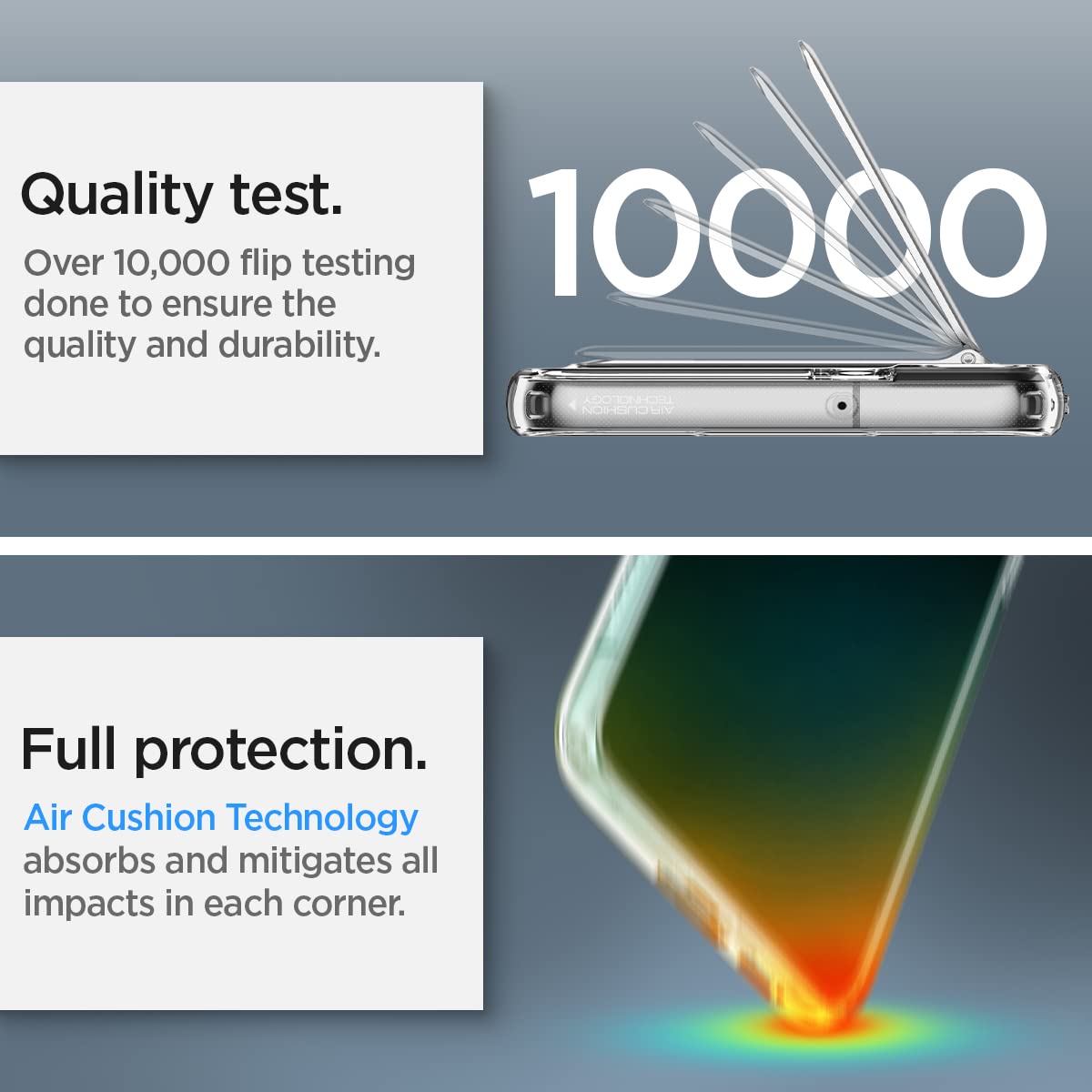 Spigen Ultra Hybrid S Designed for Galaxy S22 Plus Case (2022) - Crystal Clear