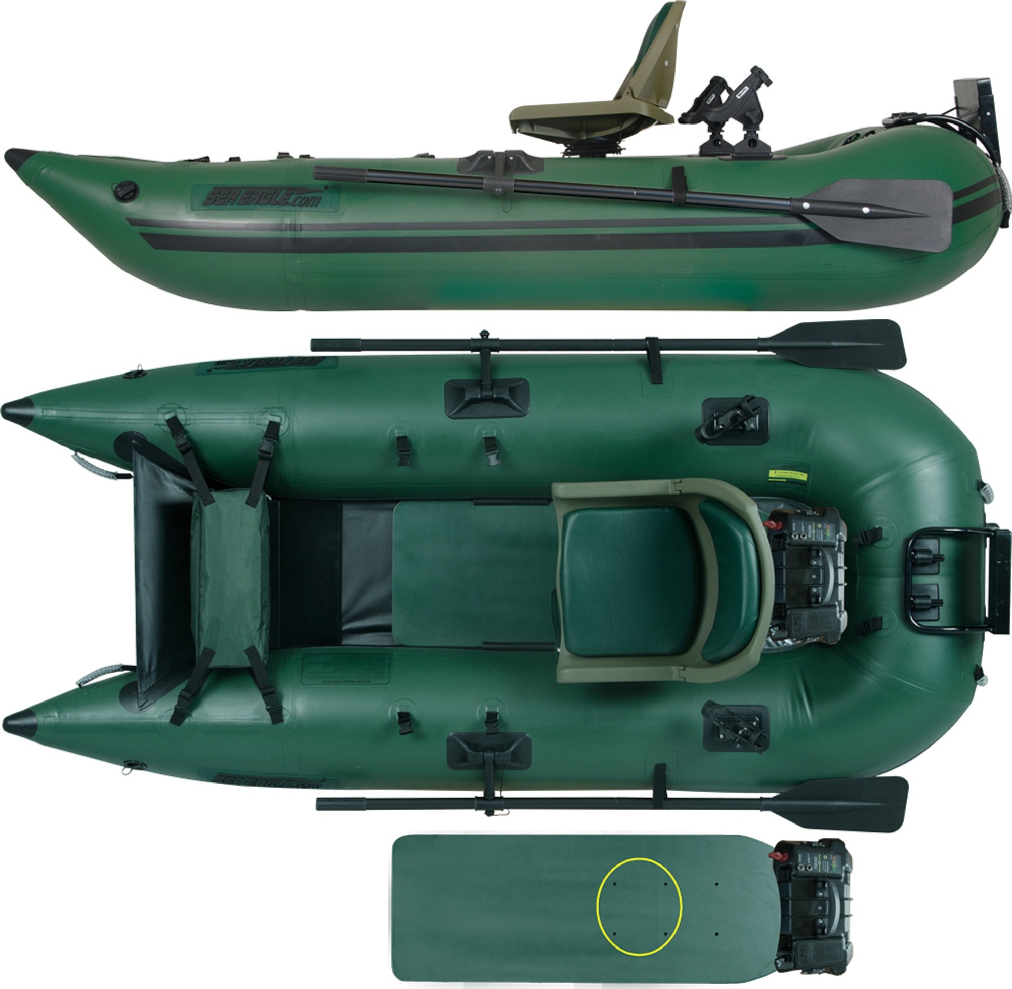Sea Eagle 285 Inflatable Frameless Fishing Pontoon Boat - Pro Package