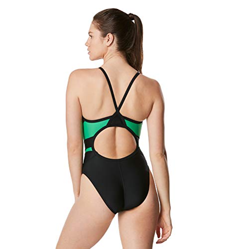 Speedo Women's Swimsuit One Piece PowerFlex Flyback Solid Adult Team Colors