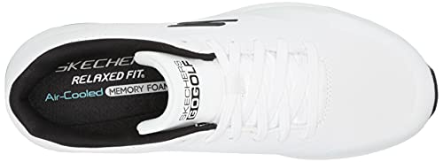 Skechers Mens Go Skech-air Dos Relaxed Fit Golf Shoe, White/Black, 11