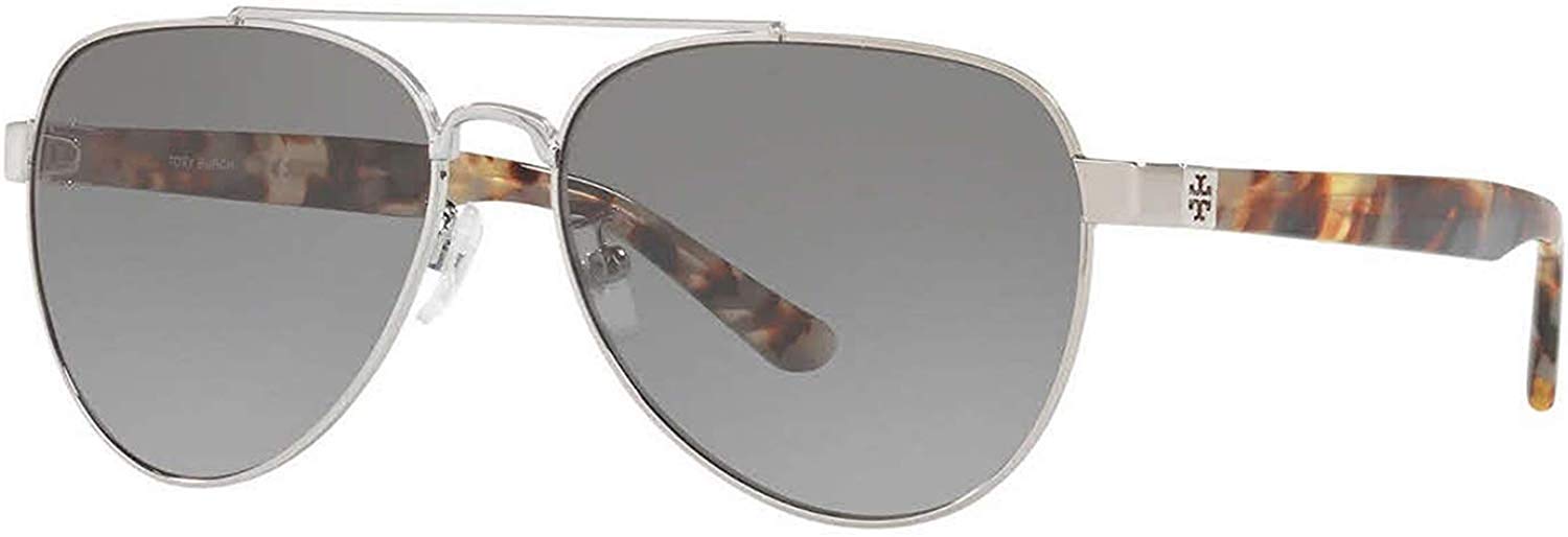 Tory Burch TY6070 Sunglasses 327511-57 -, Lt Grey Dk Grey Gradient TY6070-327511-57