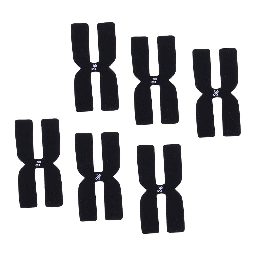 simhoa 6X Silicone 3g Racquet Balance Strips Tape Weighted Bar for Tennis Badminton, Black, 4x2cm