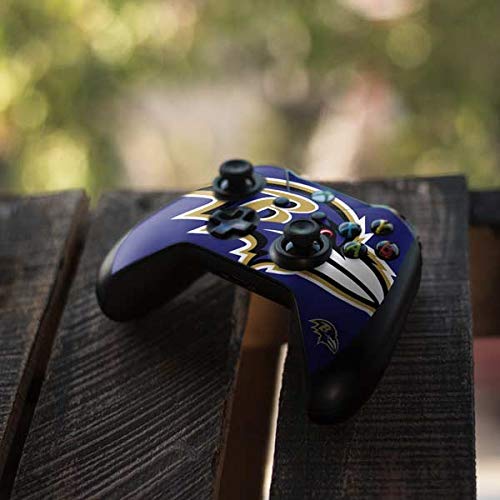 Skinit Decal Gaming Skin compatible with Xbox One S Controller - Officially Licensed NFL Baltimore Ravens Large Logo Design