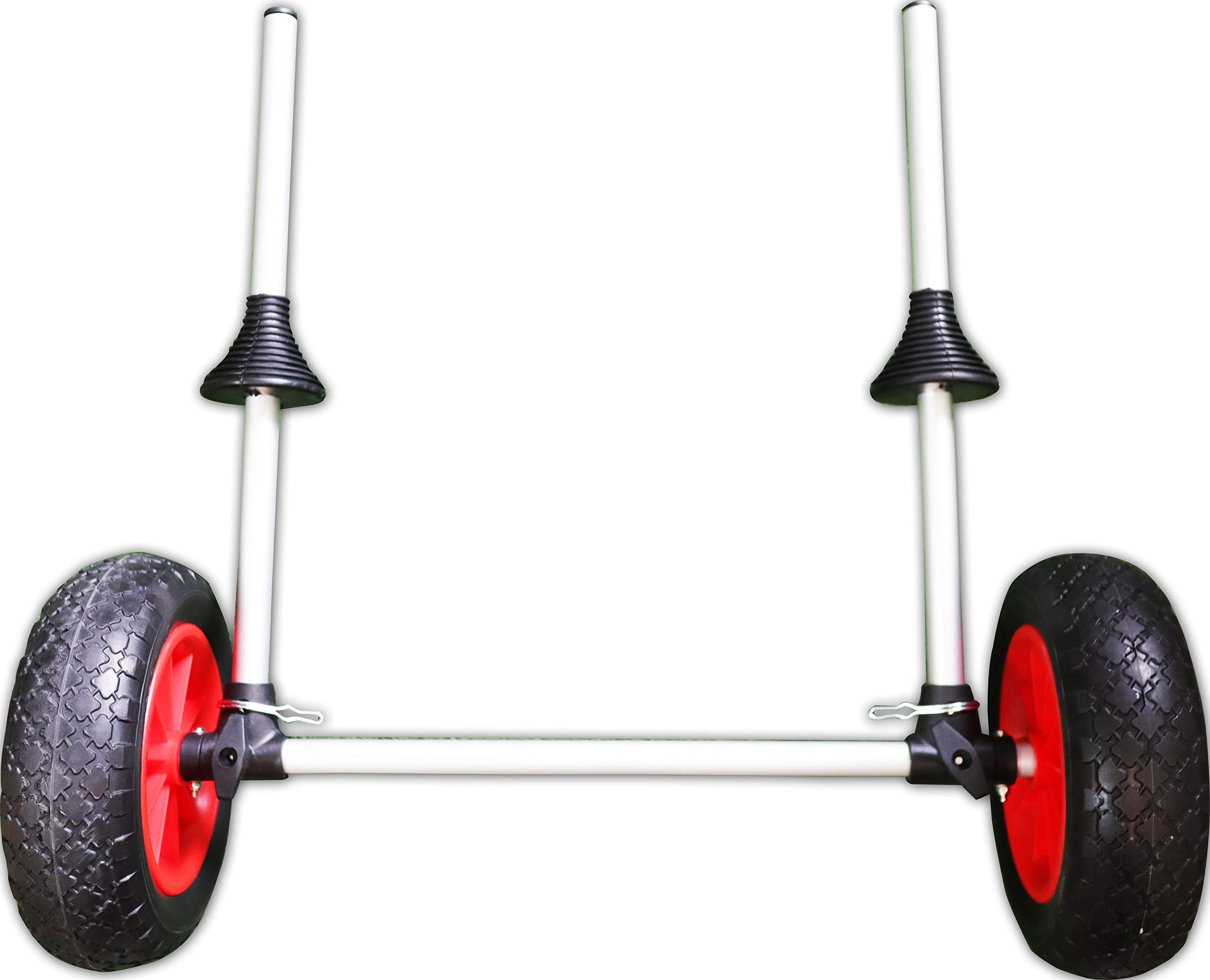 Vanhunks Kayak Scupper Carrier/Cart/Dolly,Silver,Red and Black Medium