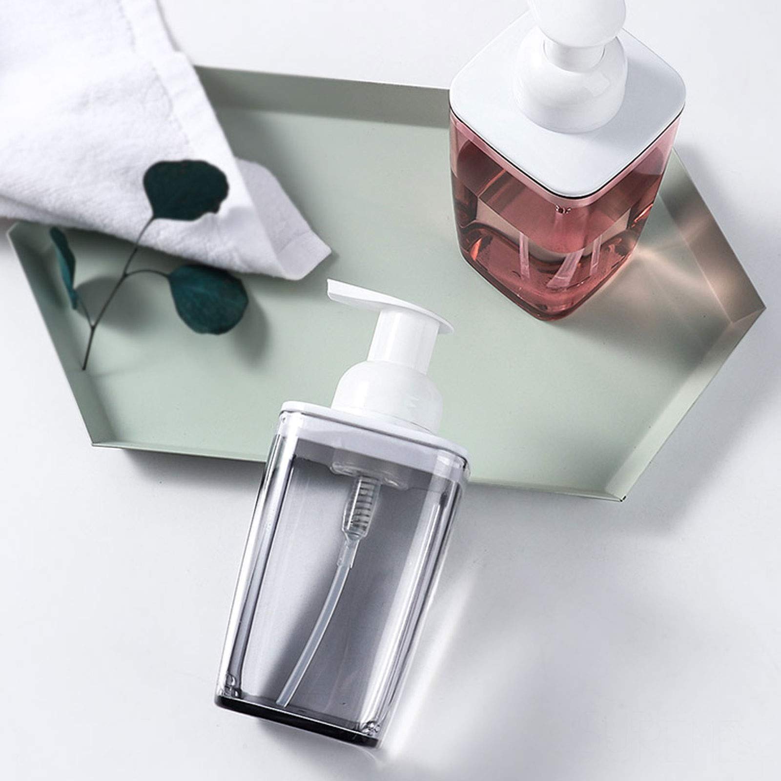 Soap Dispenser Bathroom Household Foam Press Bottle,Plastic Liquid Soap Dispenser for Bathroom or Kitchen Compact and Does Not Take Up Space Kitchen Soap Dispenser