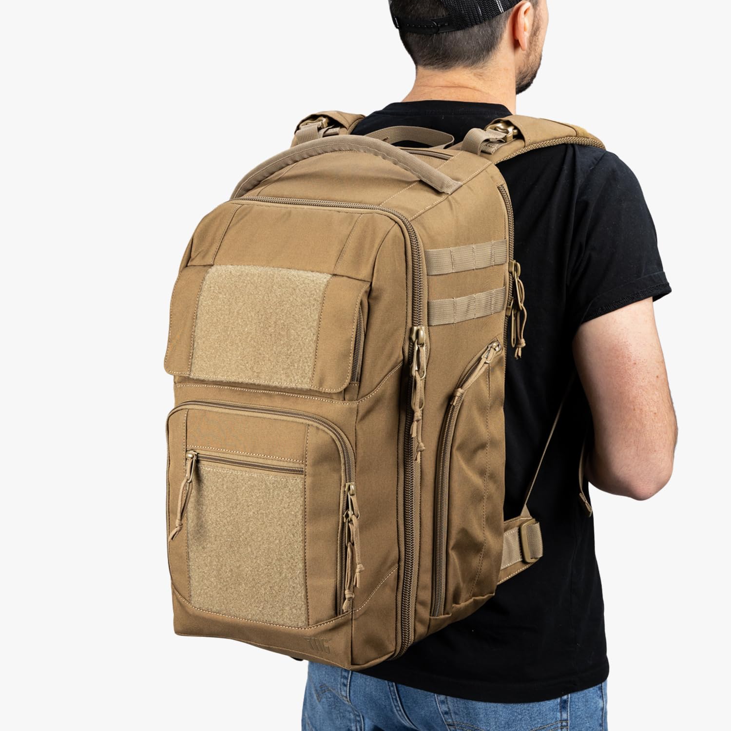 Tactical Baby Gear TBG - MOD Diaper Bag Backpack for Men w/Changing Mat - Modular Panel System (Coyote Brown)