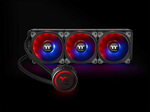 Thermaltake Floe DX 360mm, Dual Ring LED, 16.8 Million Color Software Enabled (TT RGB Plus/Alexa/Razer Chroma), AMD (AM5/AM4)/Intel (LGA 2066/1200), AIO CPU Liquid Cooler CL-W256-PL12SW-B