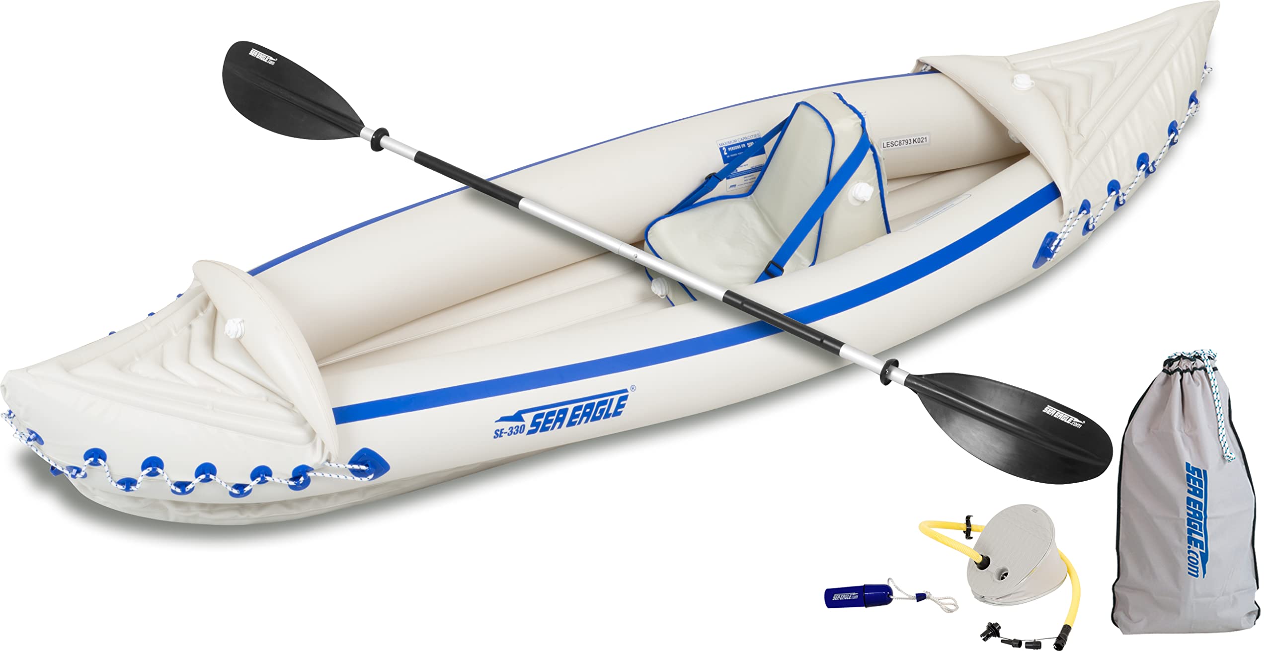 Sea Eagle SE330 Inflatable Sports Kayak Pro Solo Package