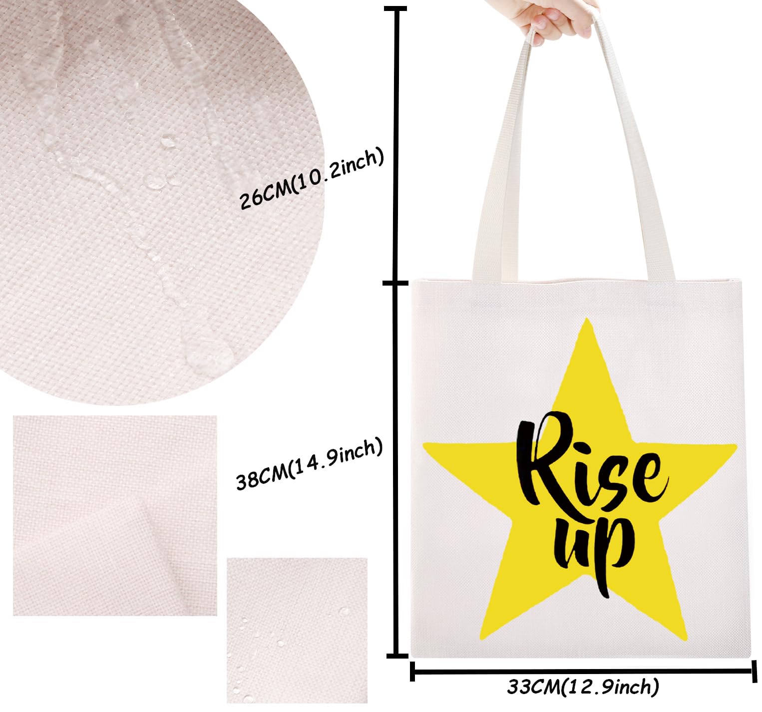 TSOTMO Hamilton Gift I'M NOT THROWING MY SHOT canvas tote bags Gift Broadway Musical Gift for Her (Rise canvas)