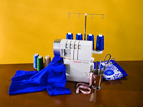 SINGER | ProFinish 14CG754 2-3-4 Thread Serger with Adjustable Stitch Length, & Differential Feed - Sewing Made Easy,White
