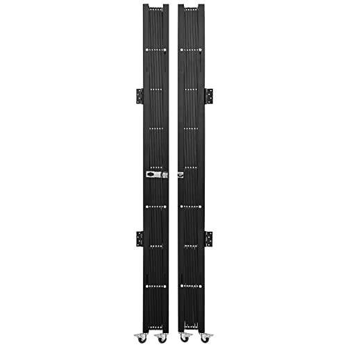 VEVOR Double Folding Security Gate, 63.39" H x 122" W Folding Door Gate, Steel Accordion Security Gate, Flexible Expanding Security Gate, 360° Rolling Barricade Gate, Scissor Gate or Door with Keys