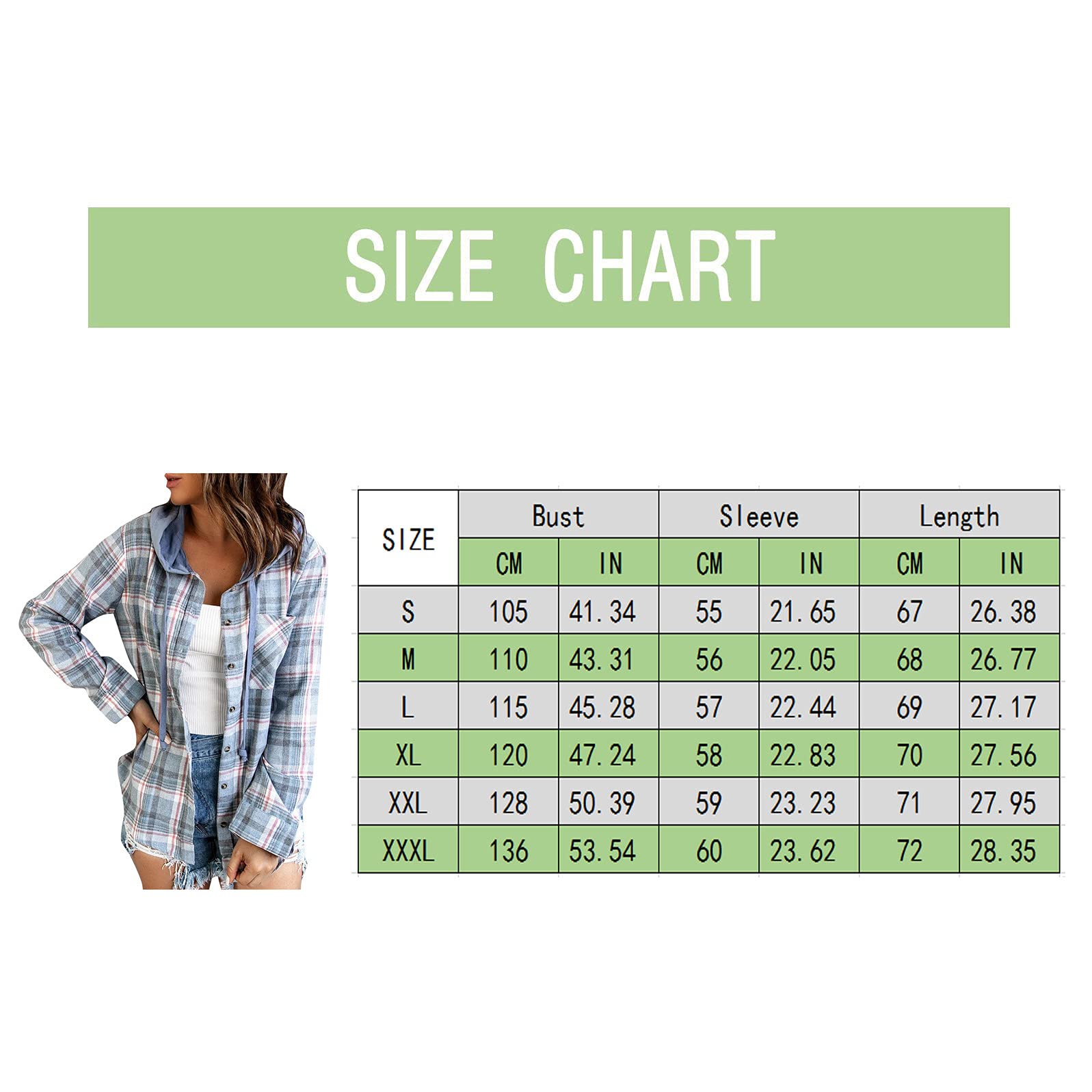 Womens Flannel Color Block Plaid Blouses Button-Down Pocket Long Sleeve Tops Plaid Jackets for Women Blue