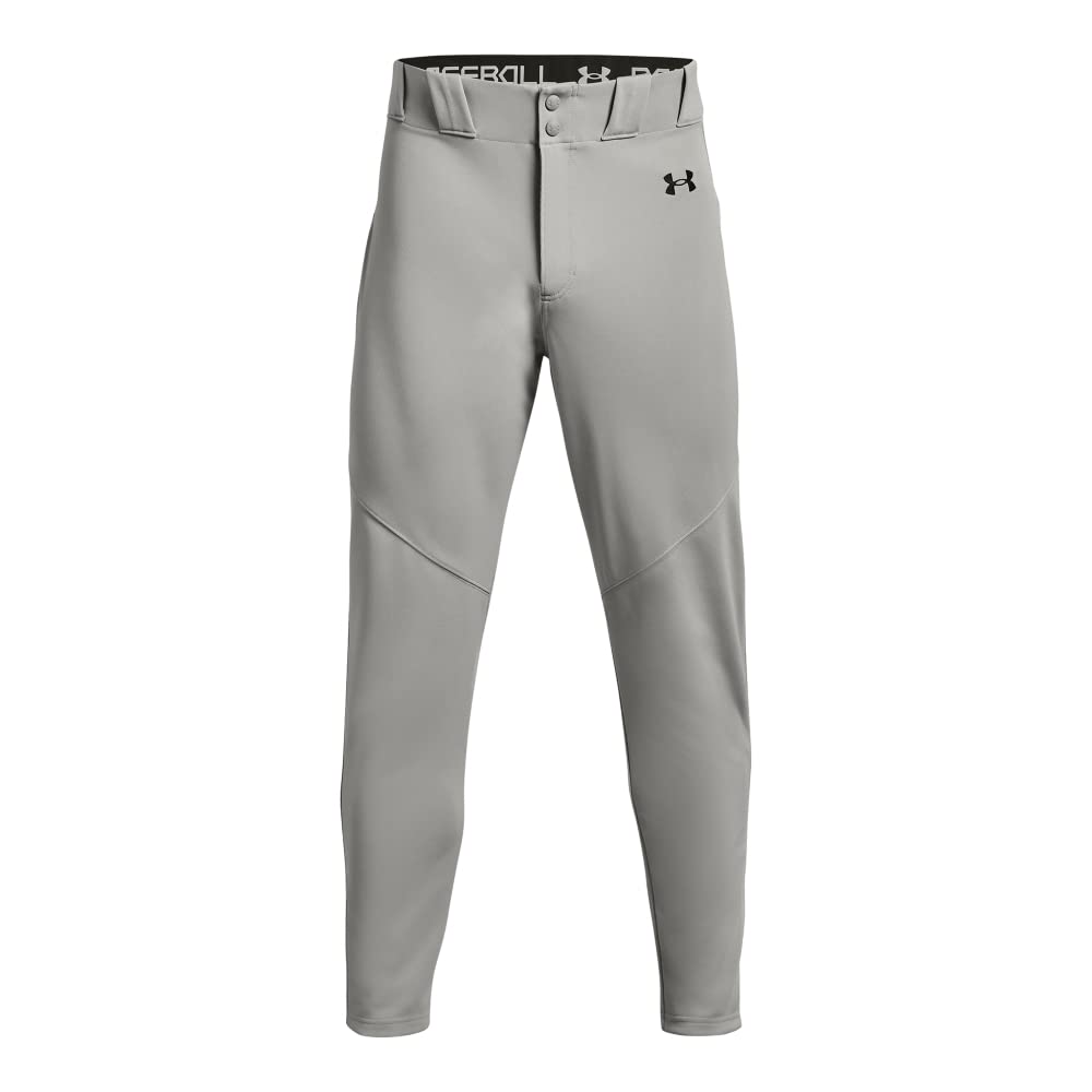 Under Armour Men's Utility Baseball Straight Leg Pant Pipe 22, (080) Baseball Gray / / Black, X-Large