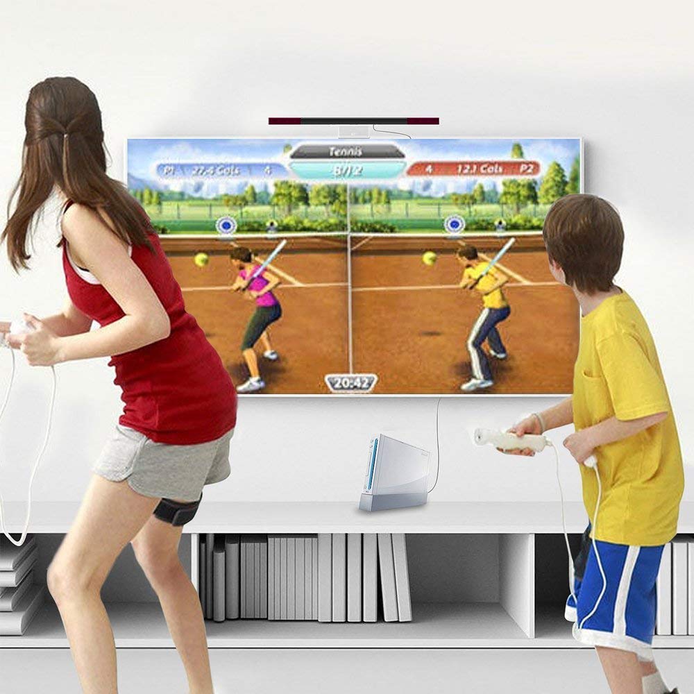 TPFOON 3 in 1 Wii Accessories Bundle - Wii AC Power Adapter + Composite Audio Video Cable and Wired Motion Sensor Bar Compatible with Nintendo Wii