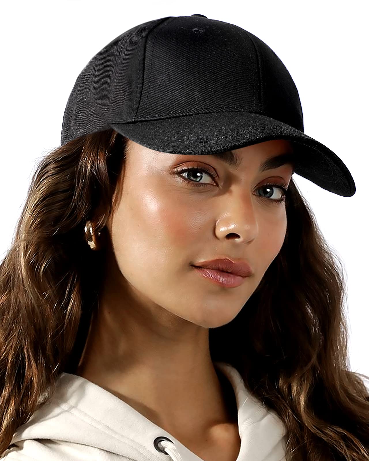 Womens Satin Lined Baseball Cap Exclusive Sport Strapback Hat for Men Unisex Versatile Vintage Dad Hat Black