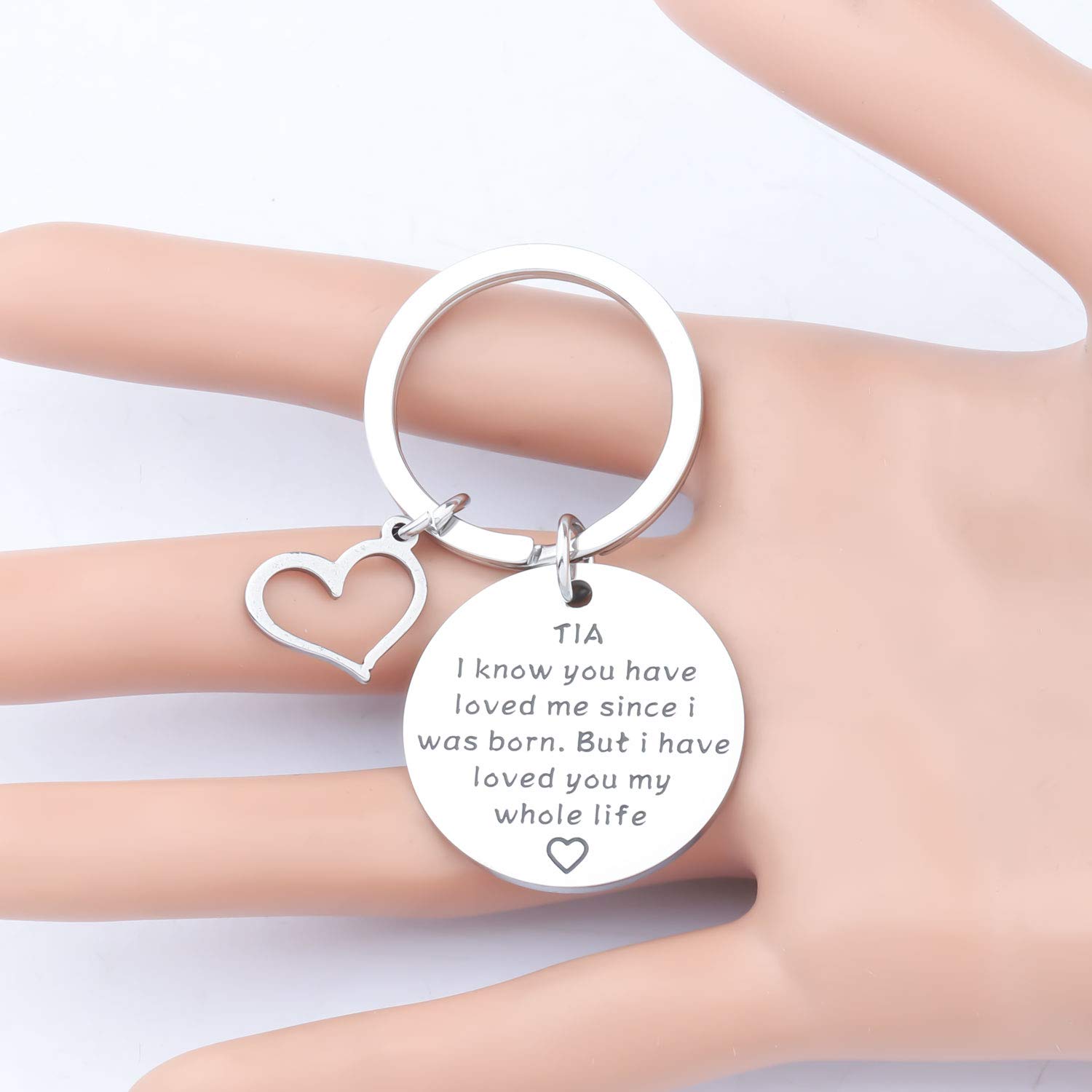 Tia Keychain Auntie Gift Tia Birthday Gift Tia Gifts from Niece Nephew Gift for Tia (Tia i know)