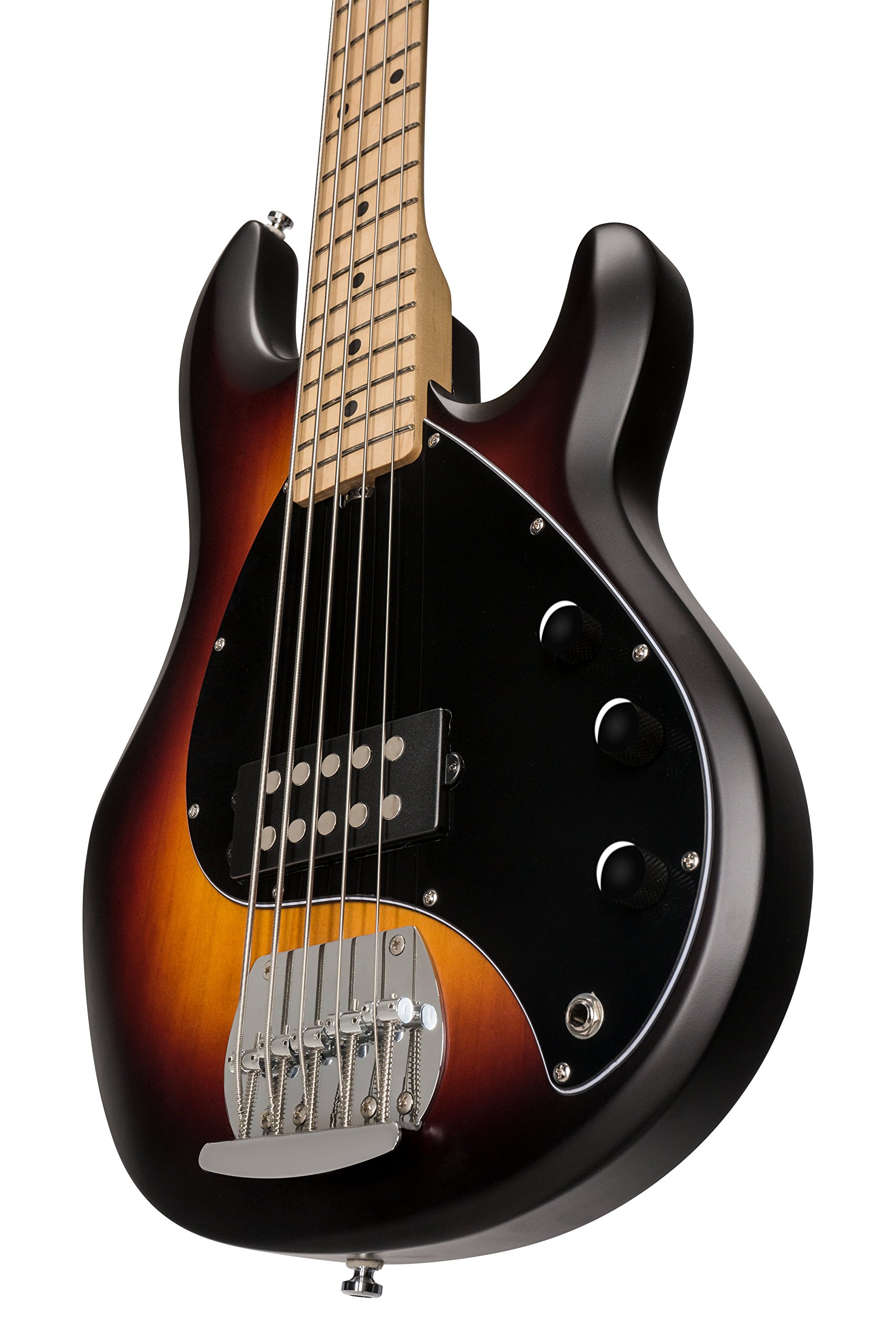 Sterling by Music Man StingRay Ray5 Bass Guitar in Vintage Sunburst Satin, 5-String