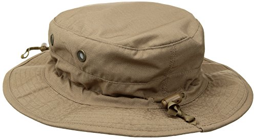 Tru-Spec Gen-II Adjustable Boonie Hat - Military Standard Issue - Adjustable Strap - 65/35 Polyester/Cotton Rip-Stop - Coyote - One Size Fits Most