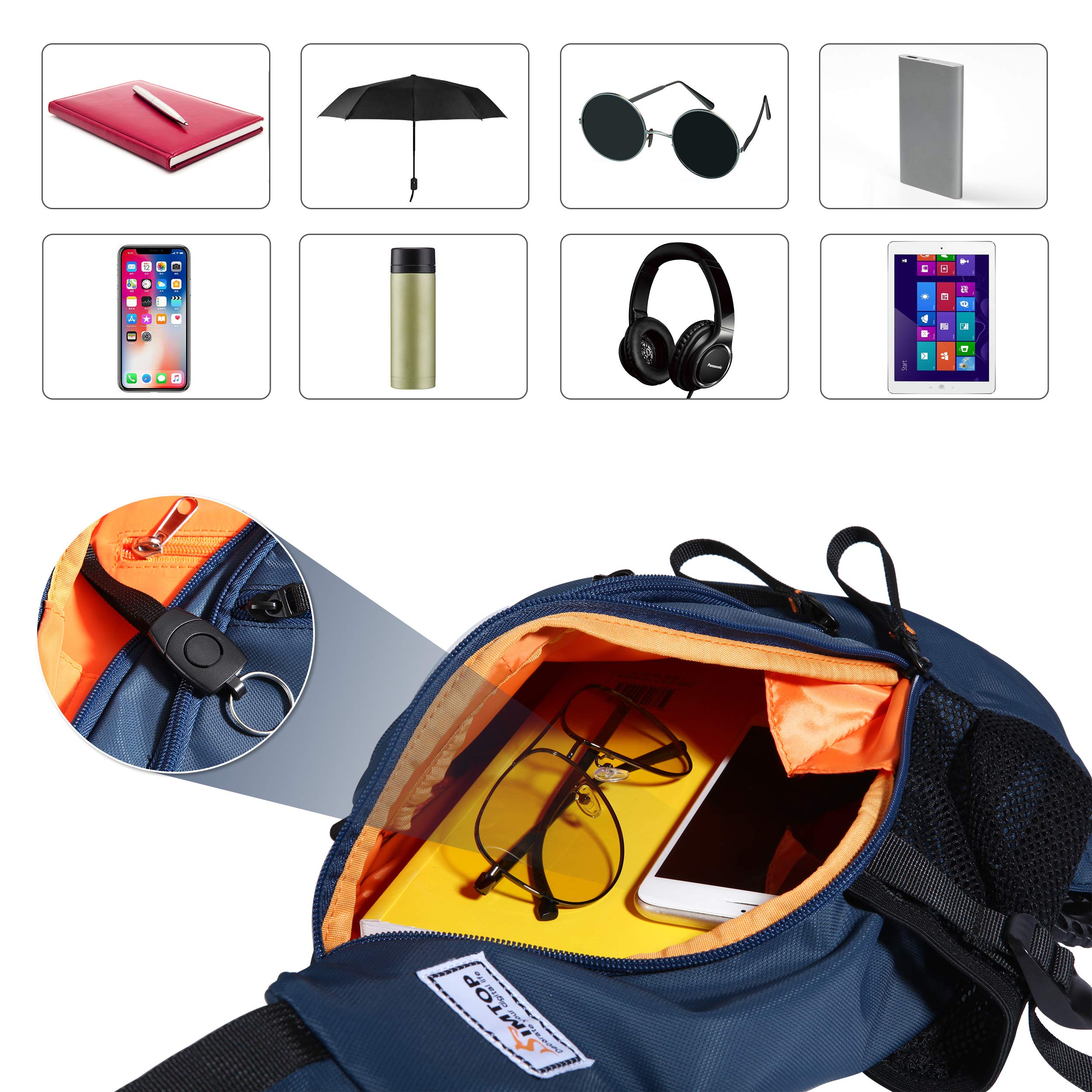 SIMTOP Sling Backpack Sling Bag Crossbody Daypack Casual Backpack Chest Bag Rucksack Crossbody Sling Backpack Sling Bag