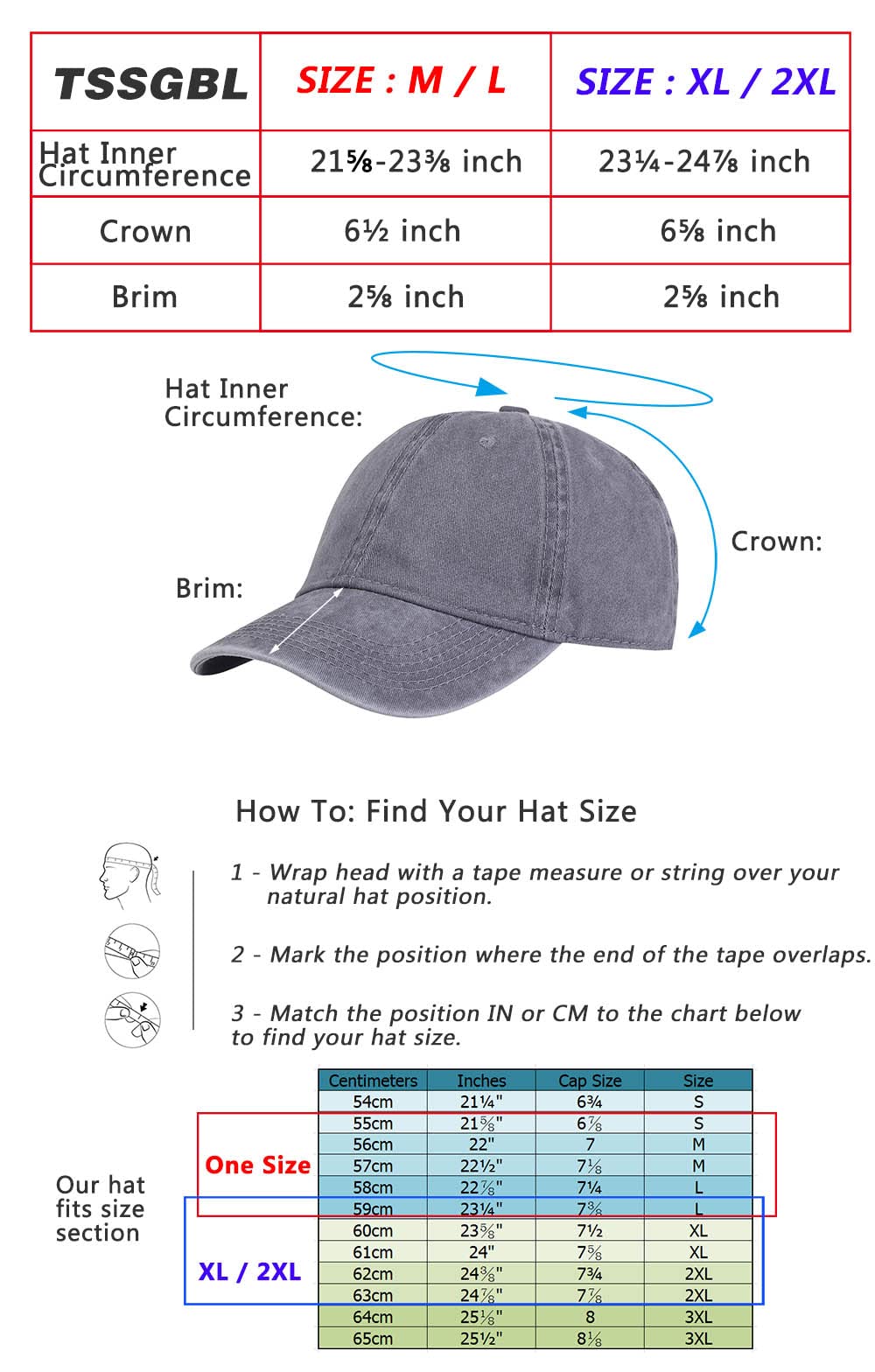 TSSGBL Vintage Cotton Washed Plain Baseball Caps Adjustable Distressed Dad Hat Men Women Unstructured Low Profile Blank Soft Summer Outdoor Ball Caps - Black