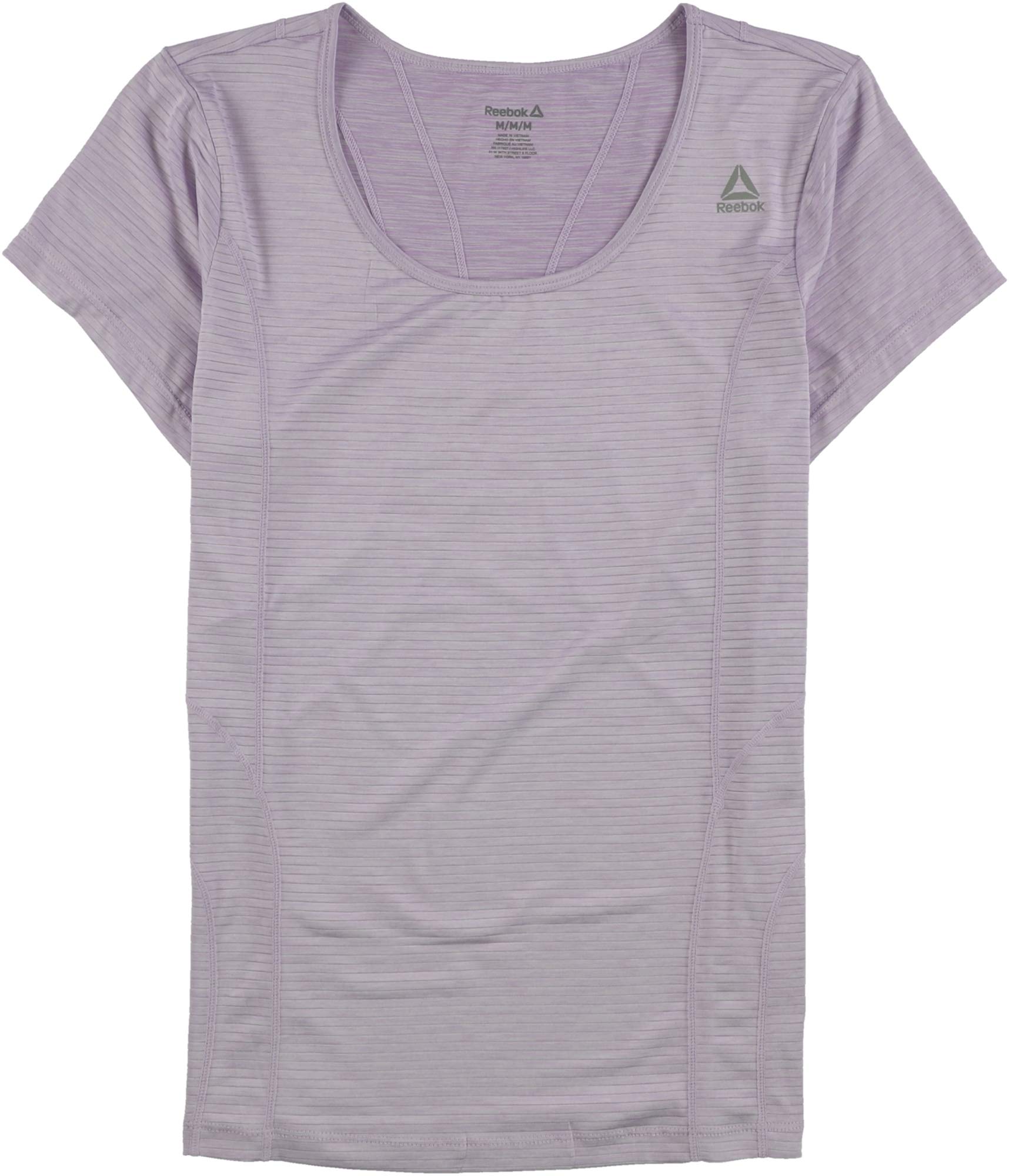 Reebok Womens Mini Burnout Basic T-Shirt, Purple, X-Small