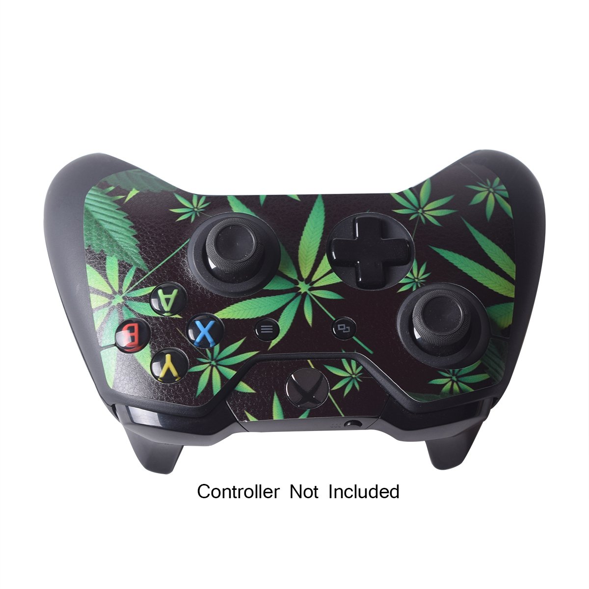 Skins Stickers for Xbox One Games Controller - Custom Orginal Xbox 1 Remote Controller Wired Wireless Protective Vinyl Decals Covers - Leather Texture Protector Accessories - Weeds Black