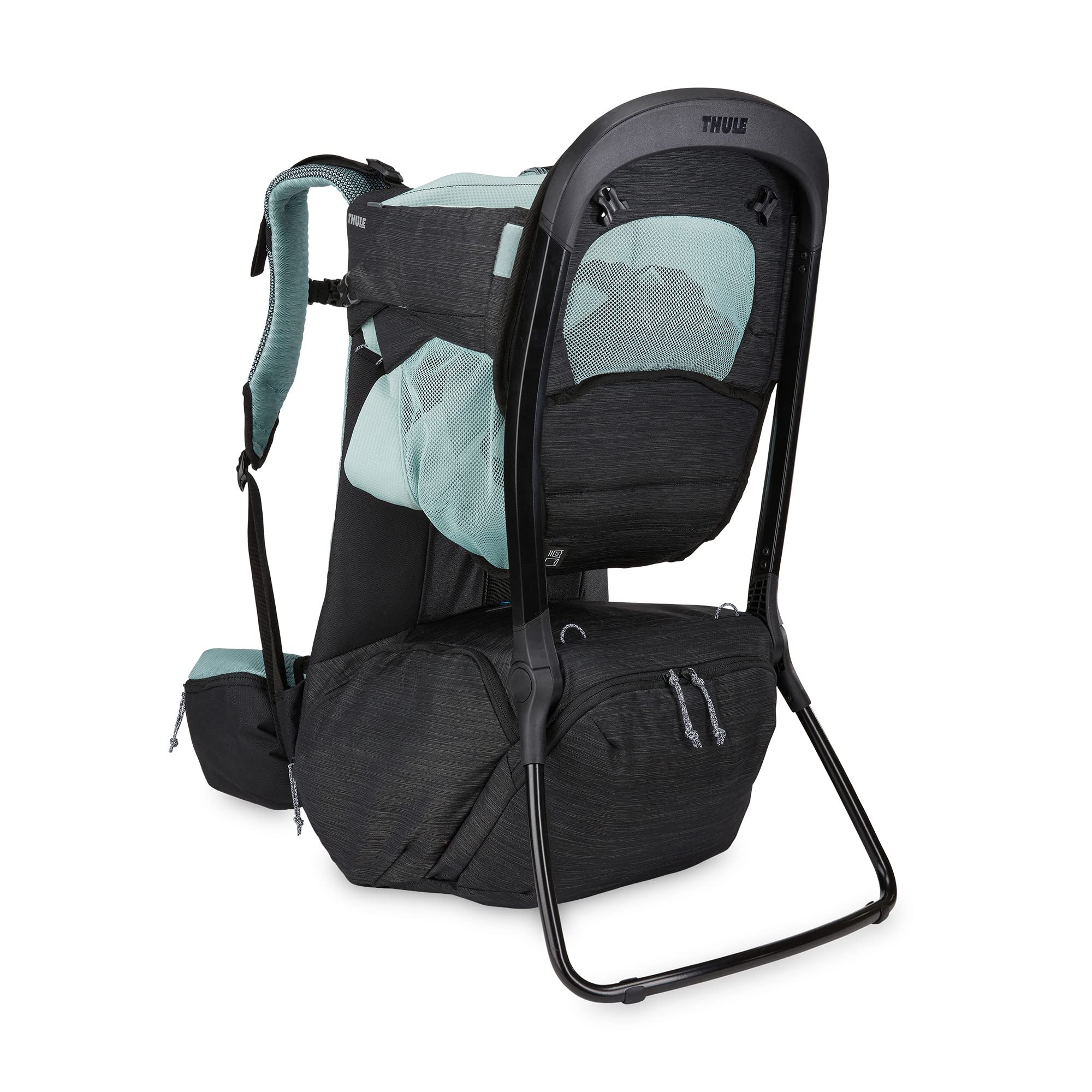 Thule Sapling Child Carrier Backpack - Machine Washable Seat - Self-Standing Frame - Adjustable Padded Straps for Parents - Ergonomic seat with Under-Leg Support for Child - UPF 50 Sunshade