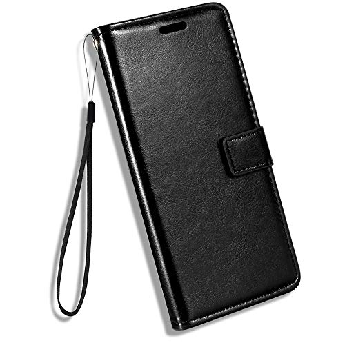 Shantime for Crosscall Core-Z5 Case, Premium PU Leather Magnetic Flip Case Cover with Card Holder and Kickstand for Crosscall Core-Z5 (6.08β) Black