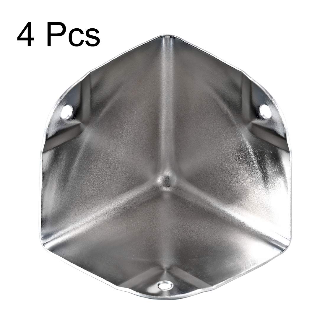 uxcell Metal Box Corner Protectors Box Edge Guard Protector 50 X 50 X 50mm Silver Tone 4pcs for Table Corners and Desk Corners