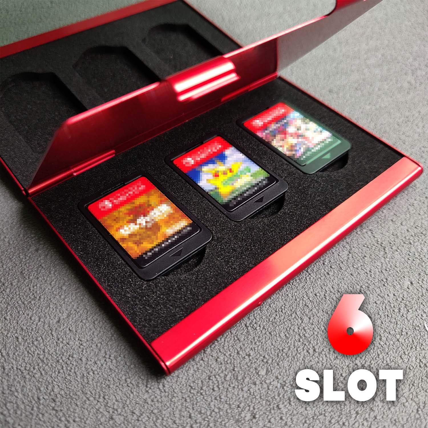 SpunKo Premium Game Card Case for Nintendo Switch, Portable & Thin, Aluminum Game Storage Card Holder Box Suitable for 6 Game Cards