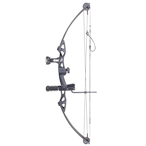 Siege SAS 55 lb 29'' Compound Bow w/ 5-Spot Paper Target, Black w/Package